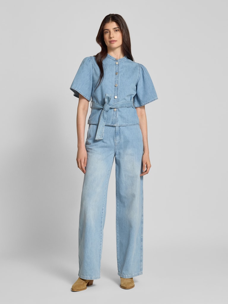 MSCH Copenhagen Wide leg jeans met steekzakken, model 'Ingrid Lis' in jeansblauw online kopen | P&C