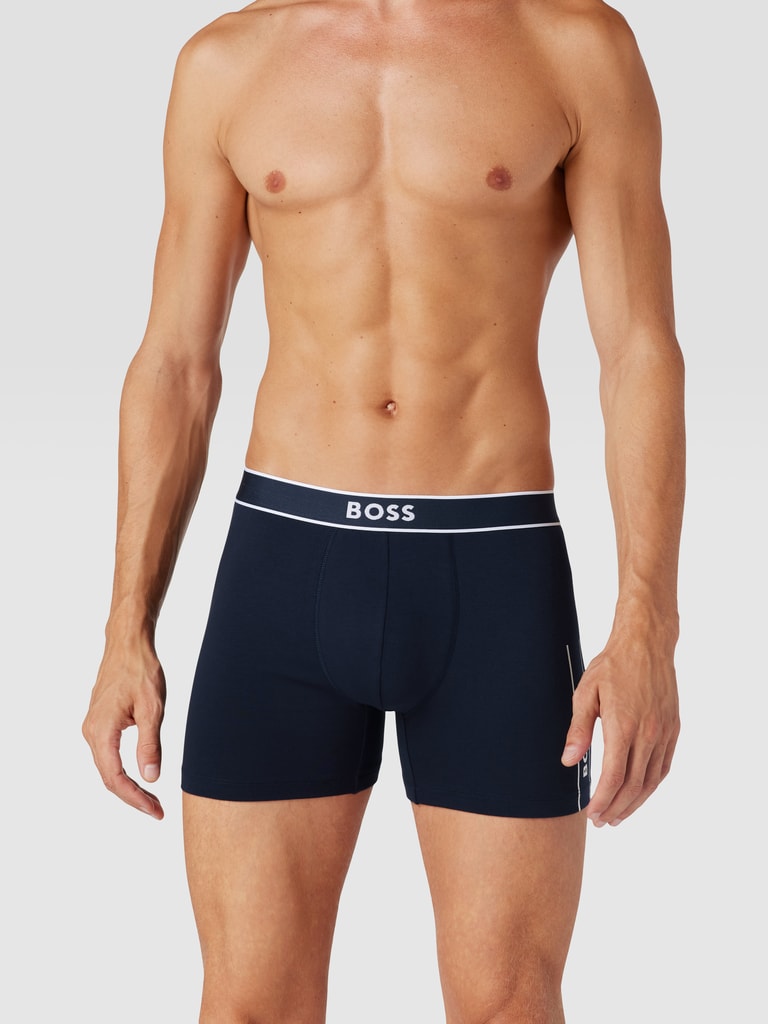 BOSS Trunks mit Label-Detail (dunkelblau) online kaufen
