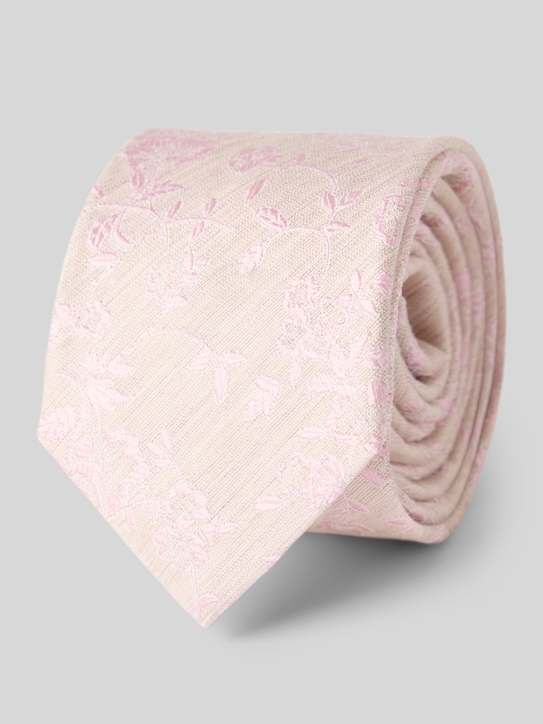 OLYMP Krawatte aus Seiden-Mix mit floralem Allover-Stitching (rose ...