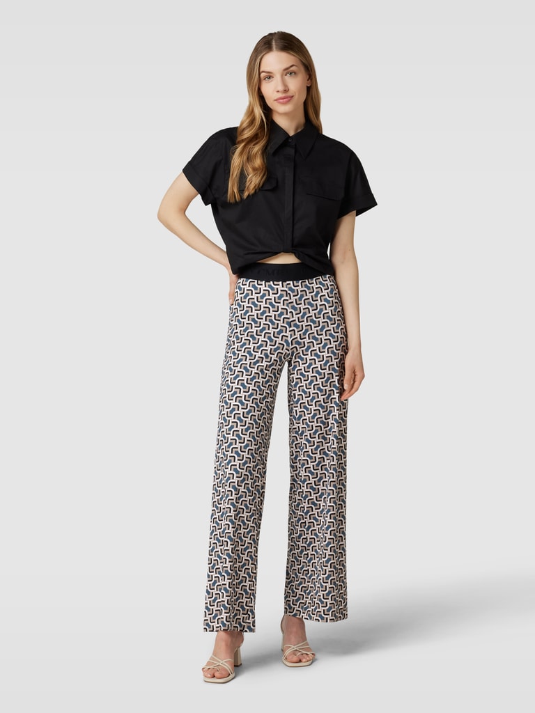Cambio Stoffhose mit Allover-Muster Modell 'ALLISON' (sand) online kaufen