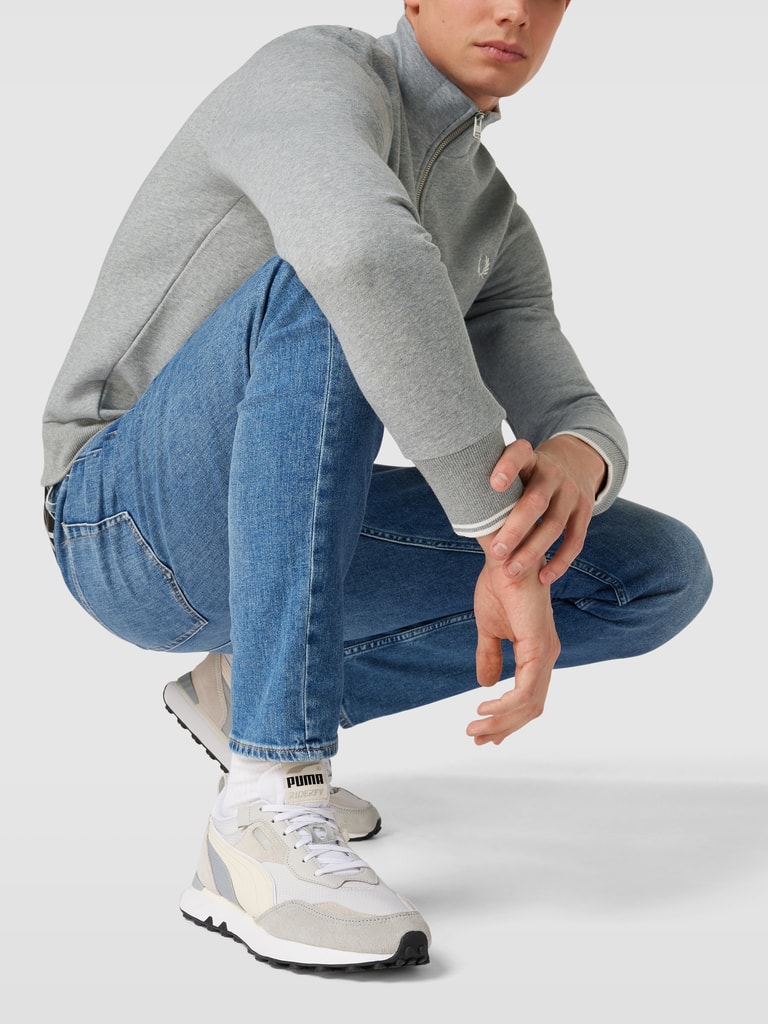 Fred Perry Sweatshirt mit Reißverschluss Modell 'Halz' (silber melange ...