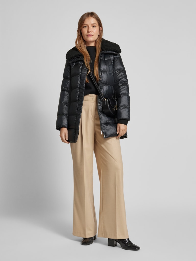 Kup online Lauren Ralph Lauren Kurtka pikowana z tasiemką w talii (czarny)