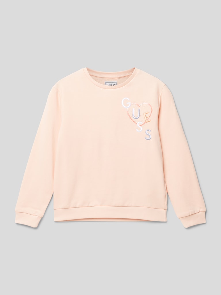 GUESS Sweatshirt mit Label-Stitching (apricot) online kaufen