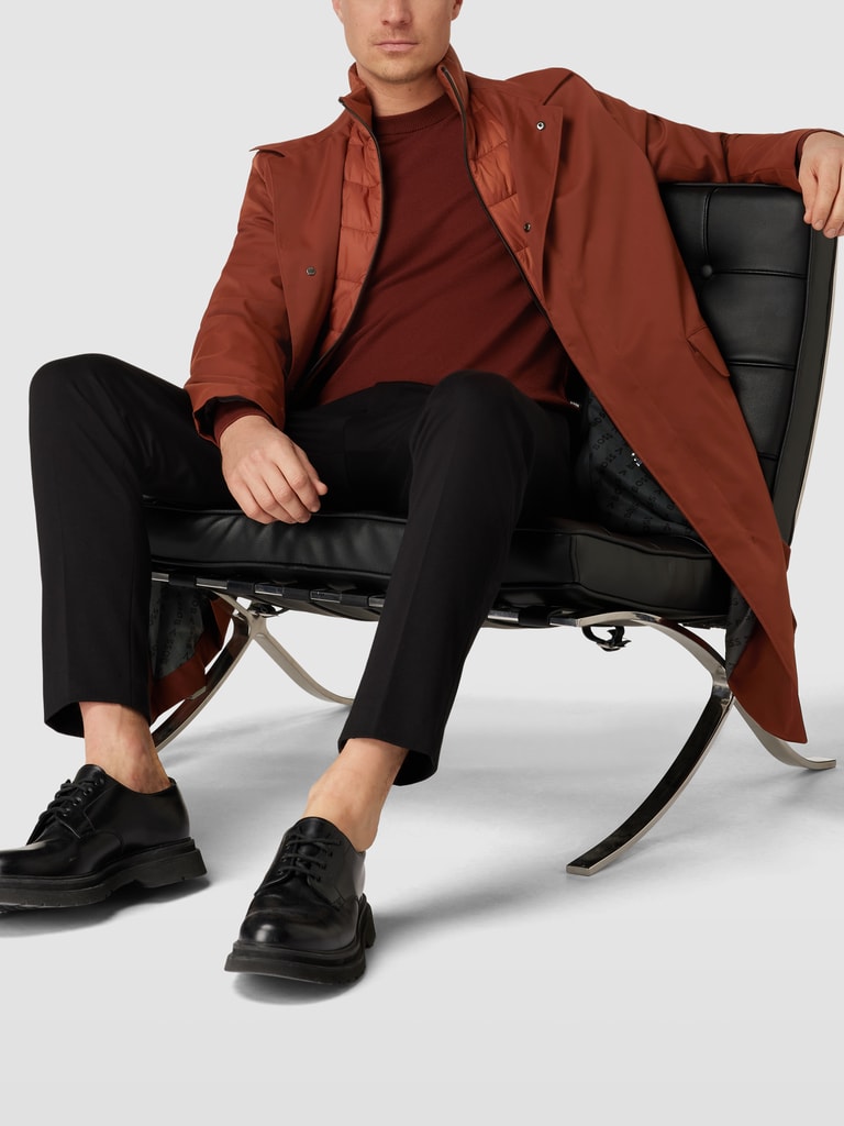 BOSS Mantel mit Reißverschluss Modell 'Jared' (rostrot) online kaufen