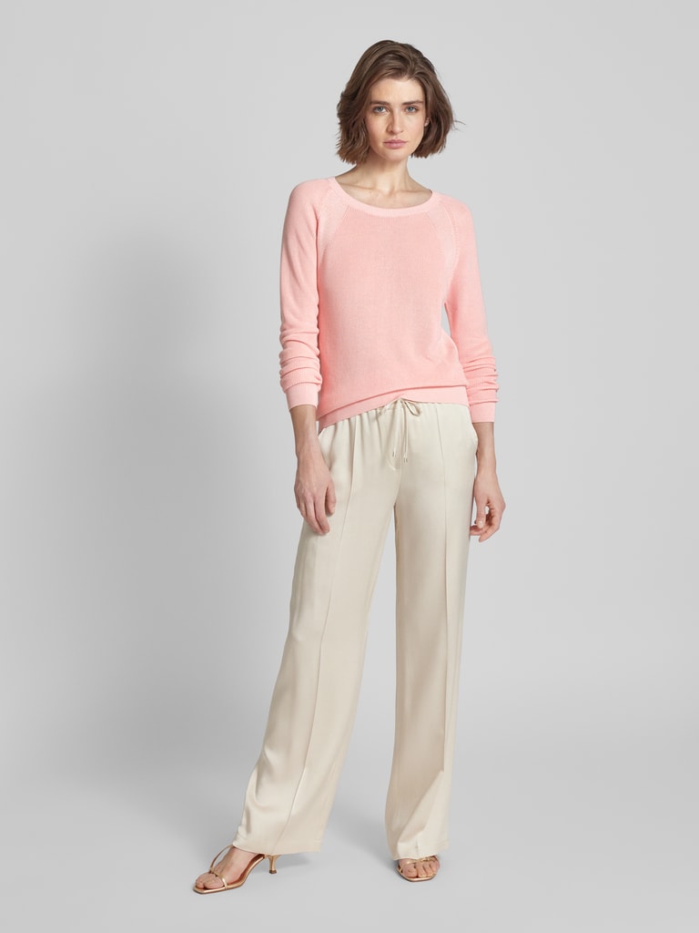 comma Strickpullover mit Rundhalsausschnitt (rose) online kaufen