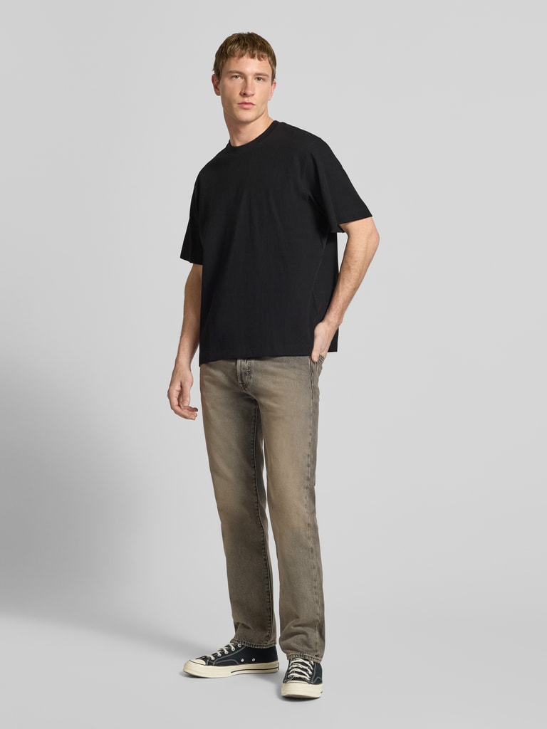 Jack & Jones T-Shirt mit Ripp-Optik Modell 'HARRISON' (black) online kaufen