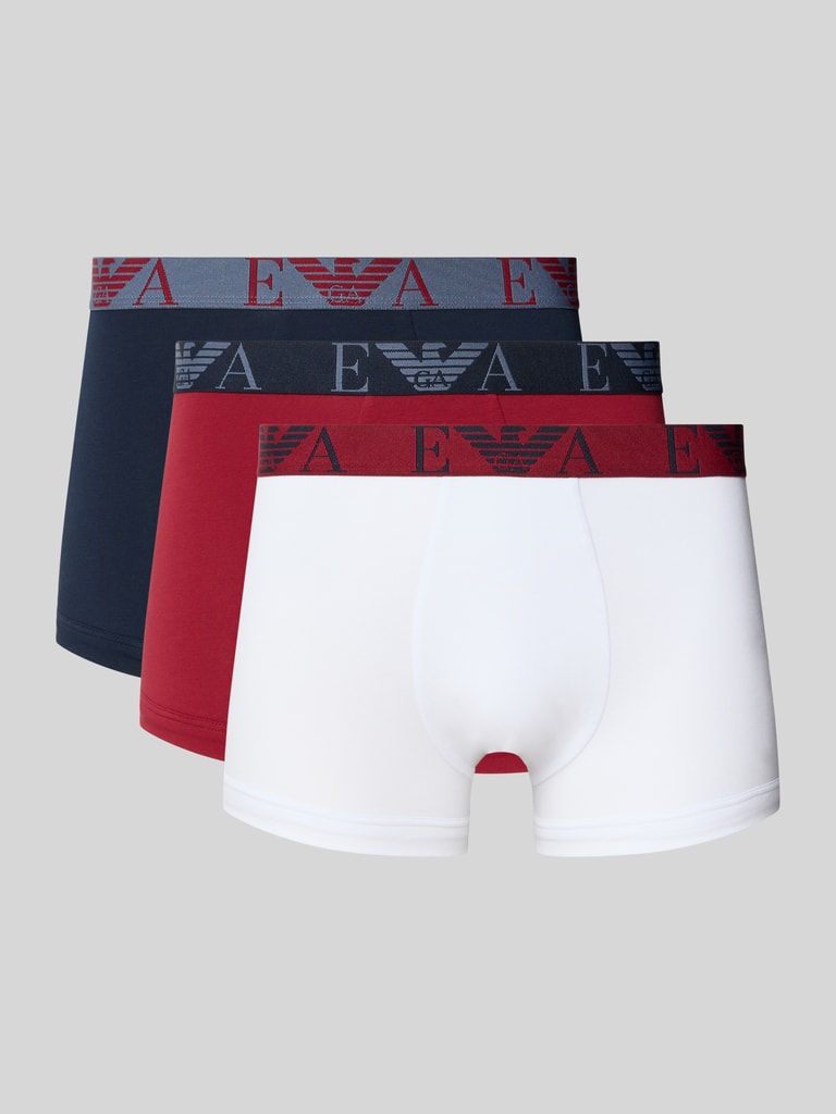 Emporio Armani Trunks mit elastischem Logo-Bund im 3er-Pack (rot ...