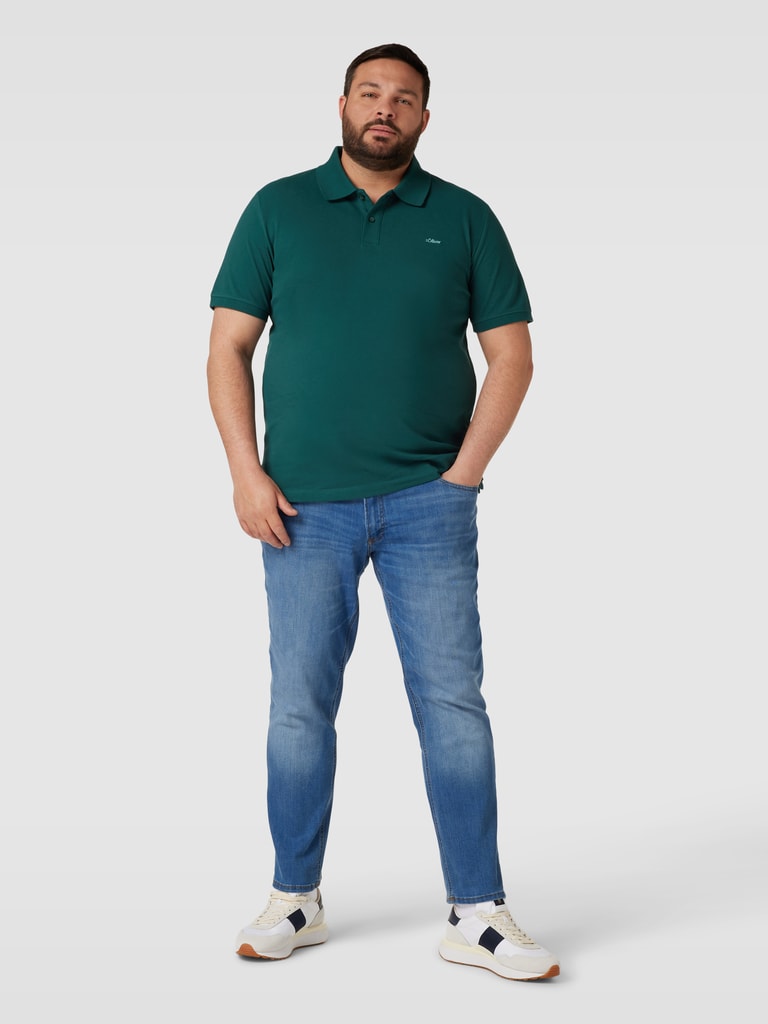 S.Oliver Plus PLUS SIZE Poloshirt mit Label-Stitching (bottle) online ...