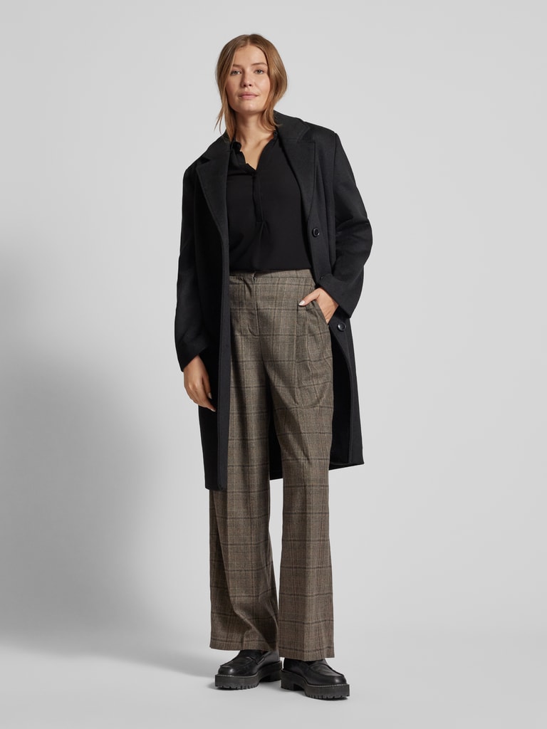 OPUS Slim fit blouse met platte kraag, model 'Frera' in zwart online ...