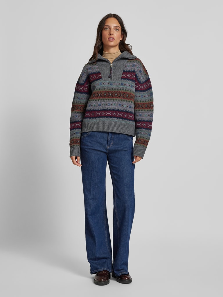 Polo Ralph Lauren Gebreide pullover van wol met ritssluiting, model ...