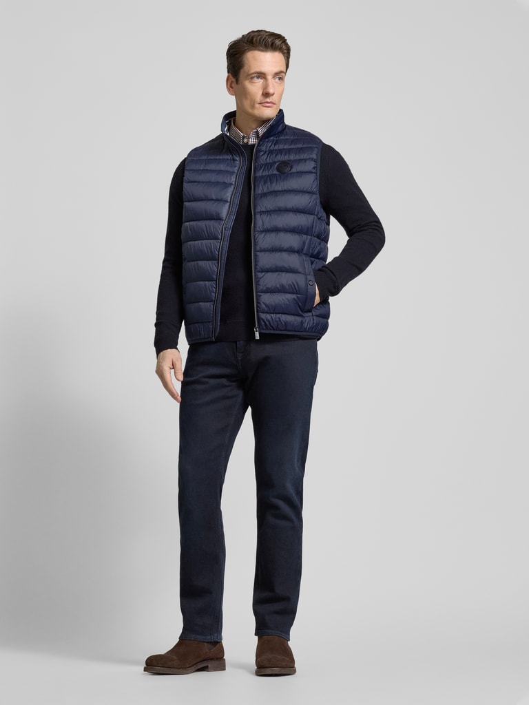 Christian Berg Men Regular fit bodywarmer met opstaande kraag in ...