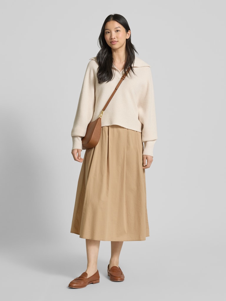 More & More Midirock mit elastischem Bund (beige) online kaufen