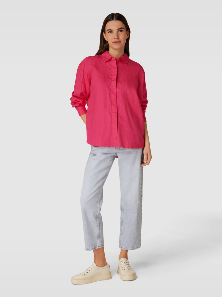 Christian Berg Woman Selection Overhemdblouse van linnen in felroze ...