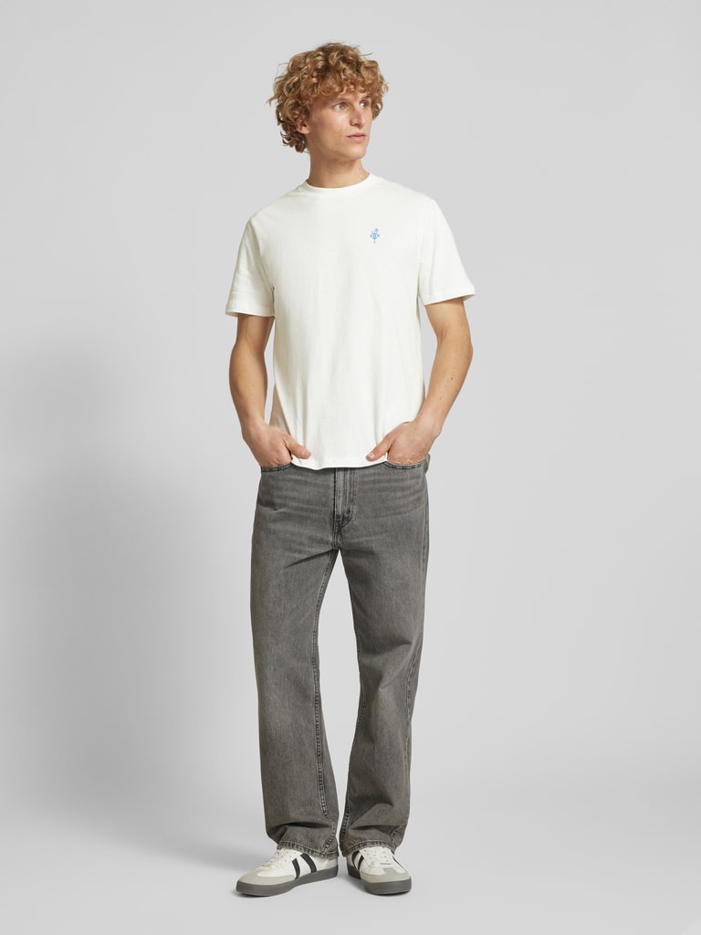 Blend T-Shirt mit Label-Print Modell 'JAKE' (weiss) online kaufen