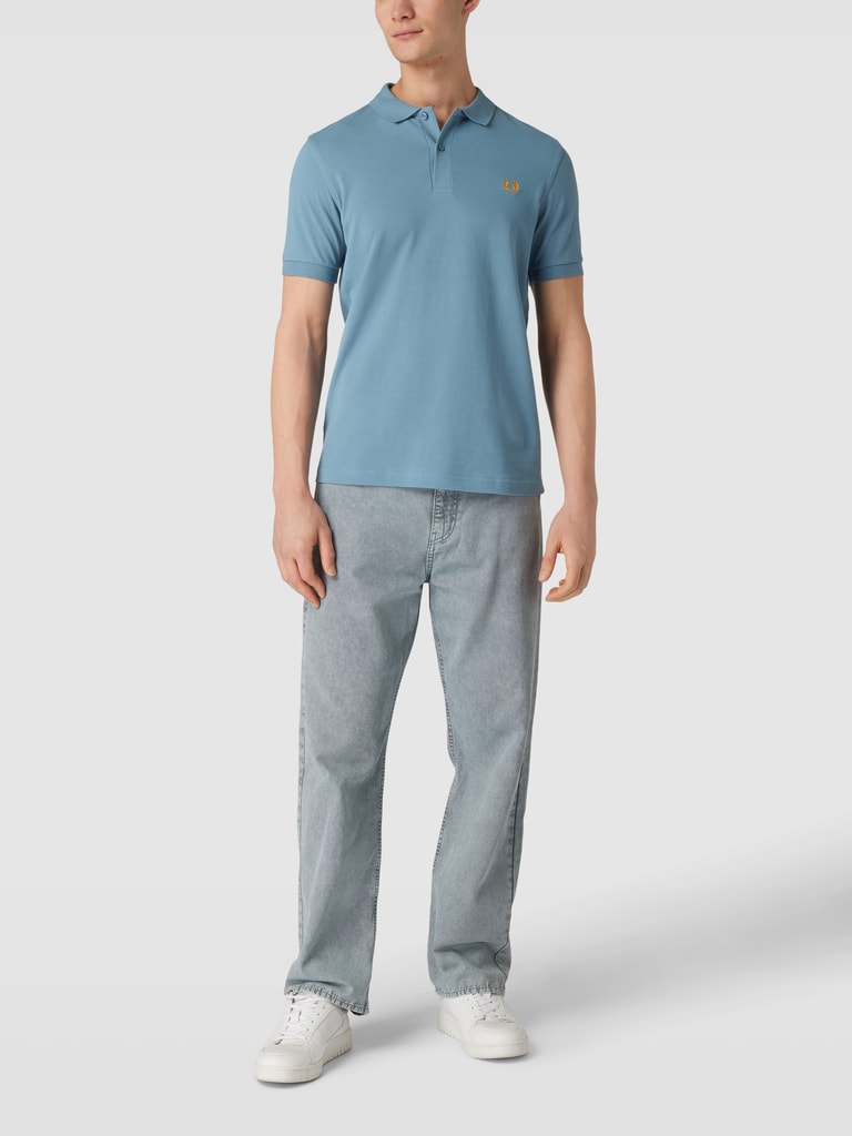 Fred Perry Poloshirt mit Logo-Stitching Modell 'PLAIN' (rauchblau ...
