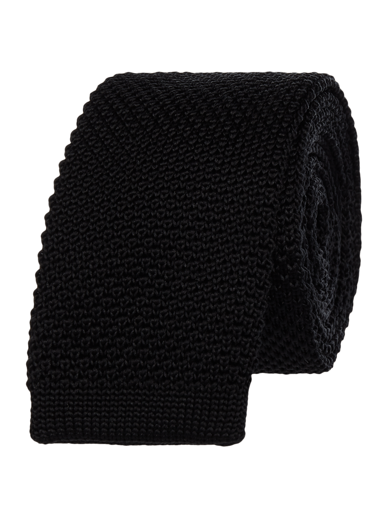 Jake*s Strickkrawatte mit Struktur (schwarz) online kaufen