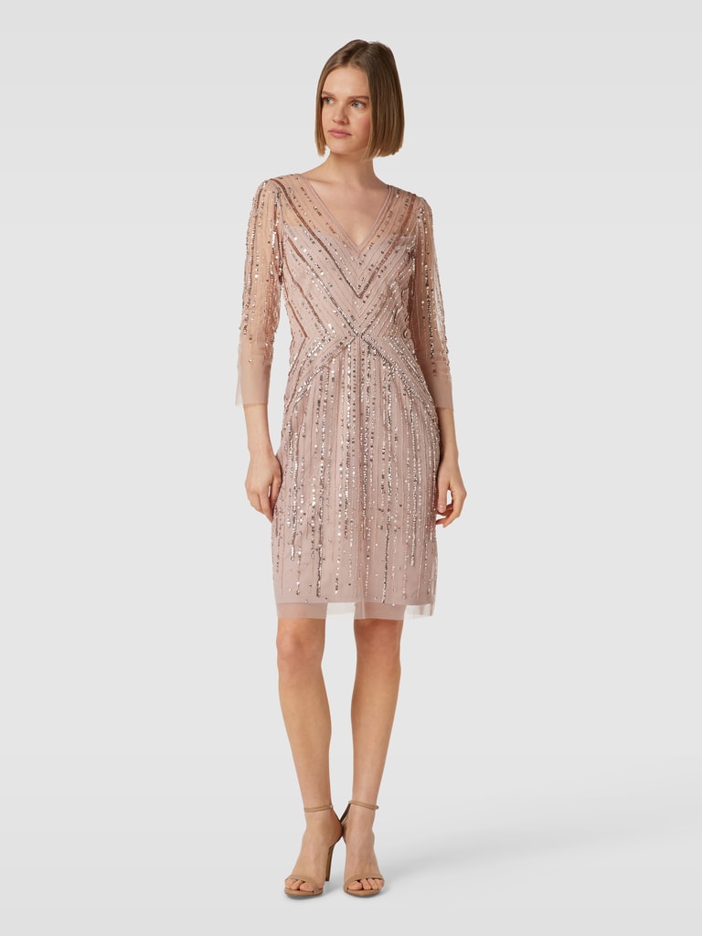 Adrianna Papell Cocktailkleid mit Paillettenbesatz (rose) online kaufen