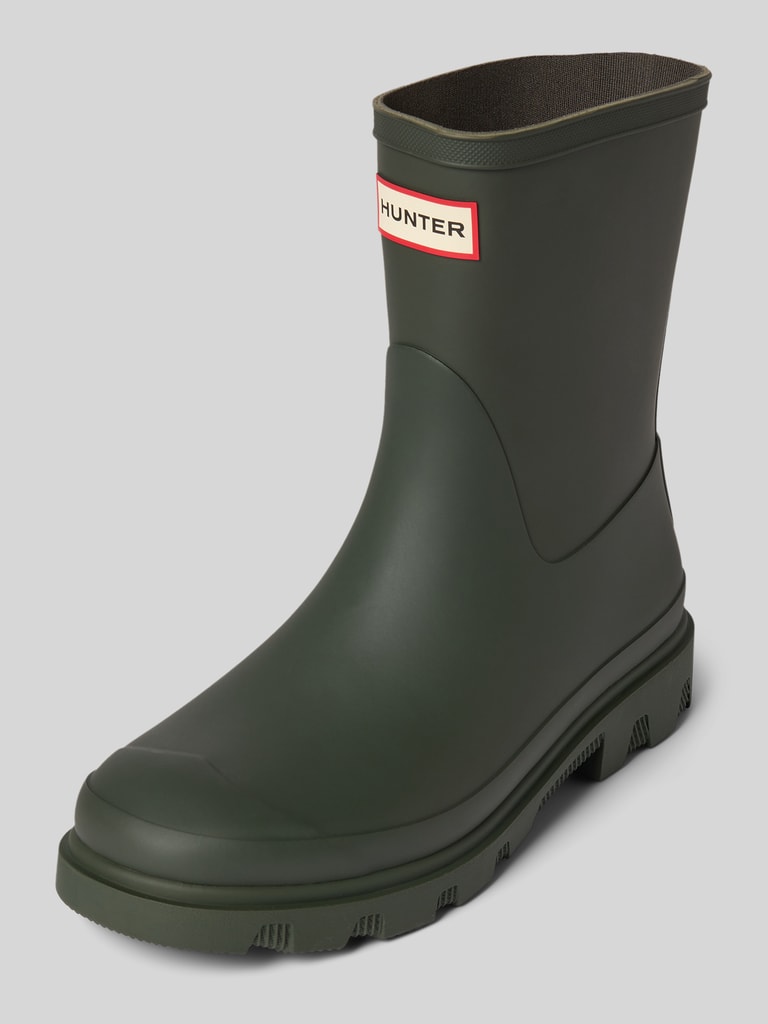 Hunter Rubberen laarzen met labeldetail in olijfgroen online kopen | P&C