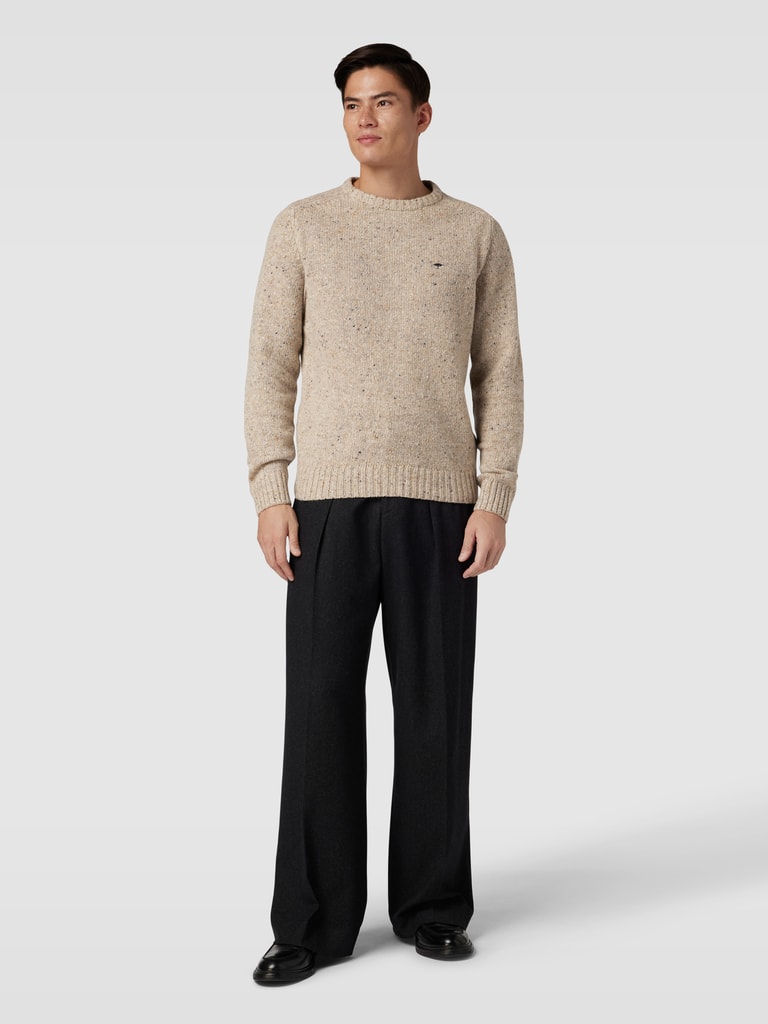 Fynch-Hatton Strickpullover in Melange-Optik Modell 'Donegal' (offwhite ...