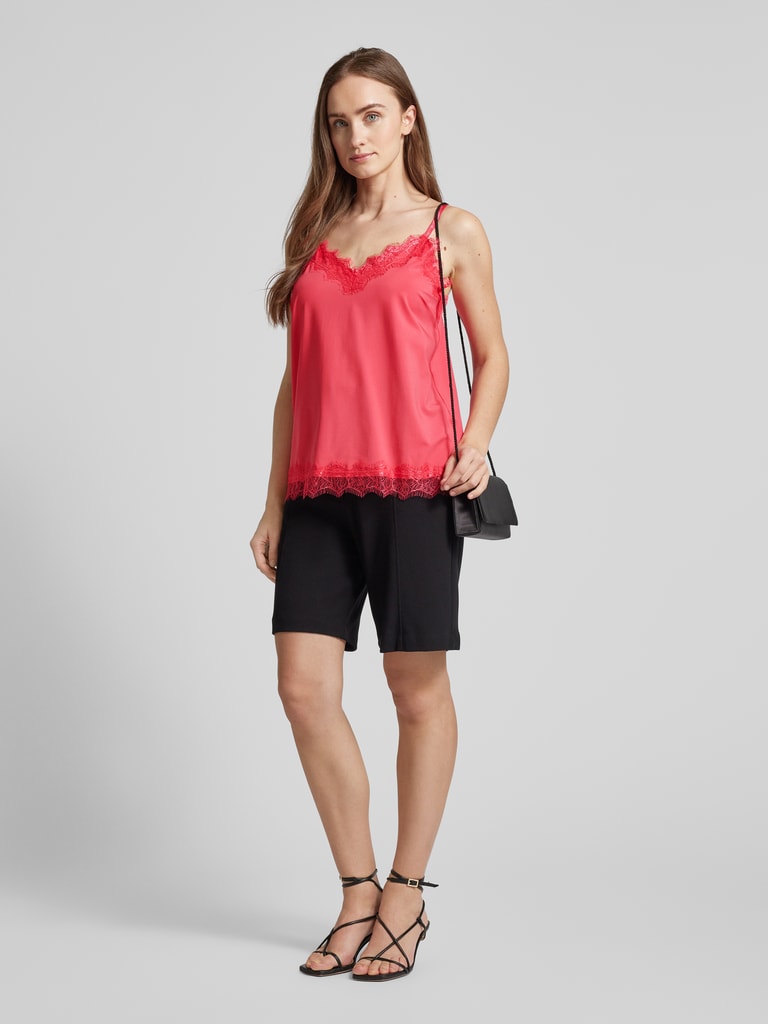 FREE/QUENT Top mit Spitzenbesatz Modell 'BICCO' (fuchsia) online kaufen