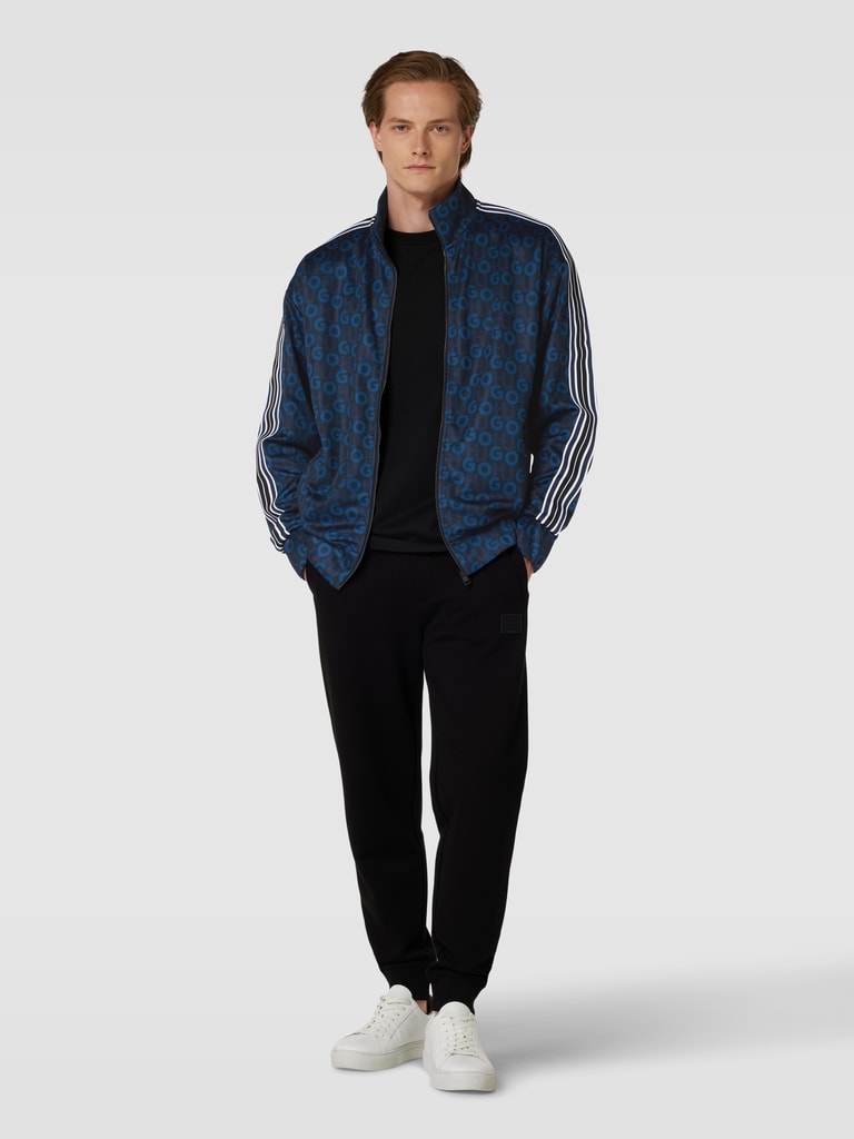 HUGO Sweatjacke mit Allover-Print Modell 'Dogda' (marine) online kaufen
