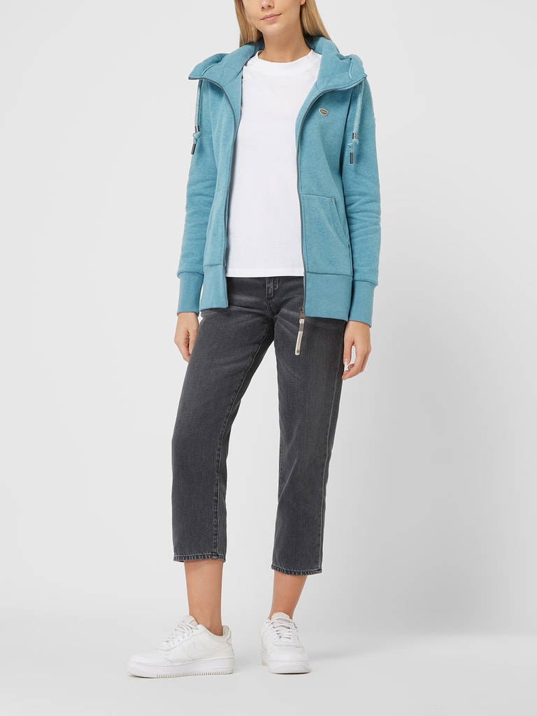 Ragwear Sweatjacke mit Label-Patch Modell 'NESKA ZIP' (aqua) online kaufen