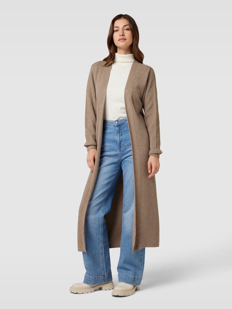 Object Lange cardigan met opengewerkte voorkant, model 'MALENA' in ...