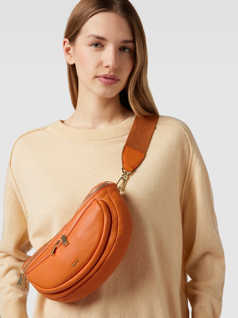 Abro Gürteltasche aus Leder mit Label-Schriftzug Modell 'CARGO' (orange ...