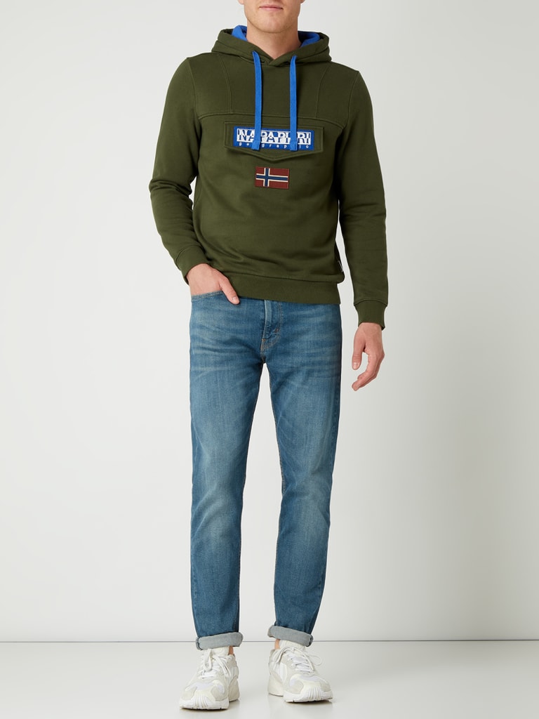 Napapijri Hoodie mit Logos Modell 'Burgee' (oliv) online kaufen
