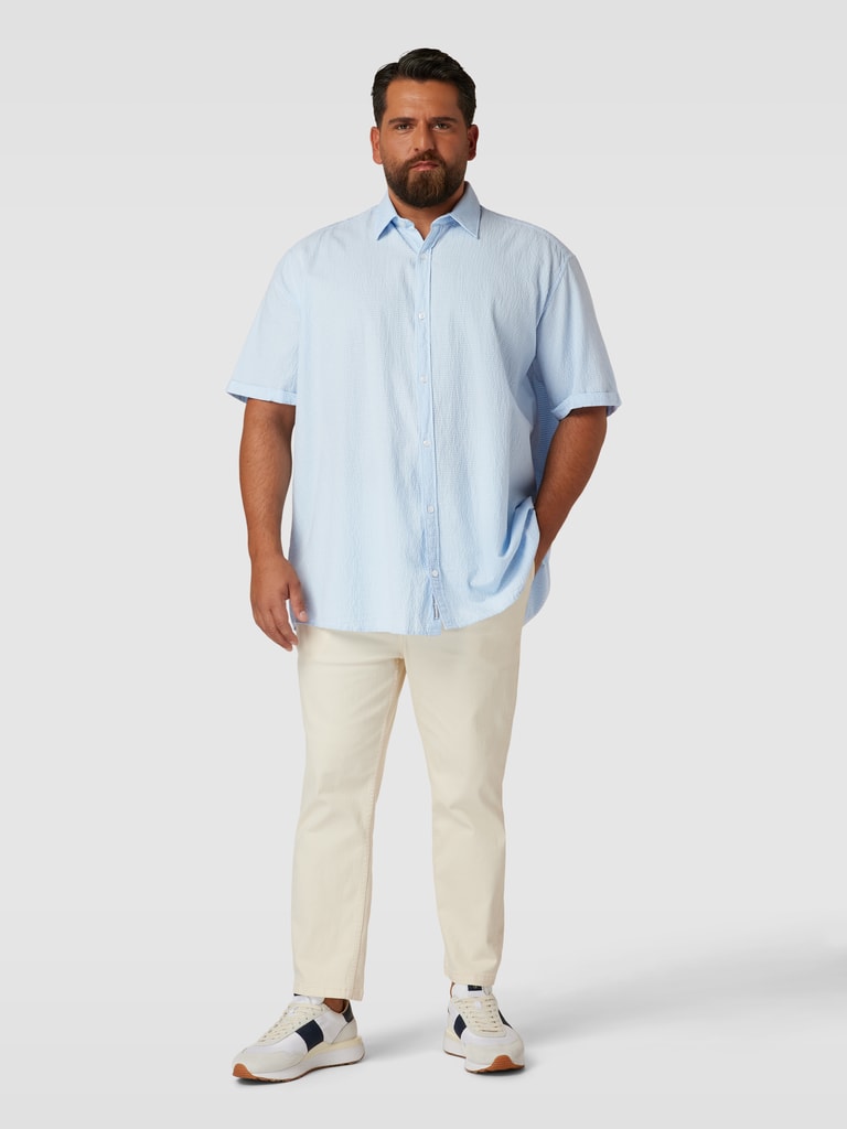 S.Oliver Plus PLUS SIZE Freizeithemd mit Streifenmuster (hellblau ...