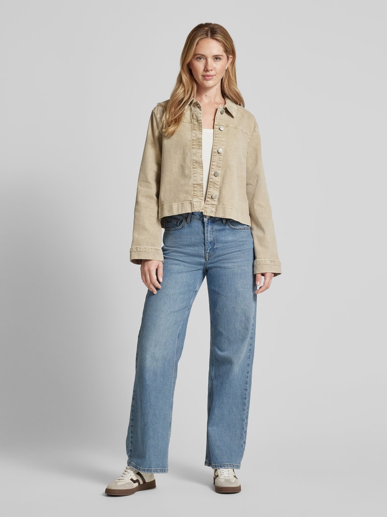 Kup online Selected Femme Kurtka jeansowa z wykładanym kołnierzem model ...