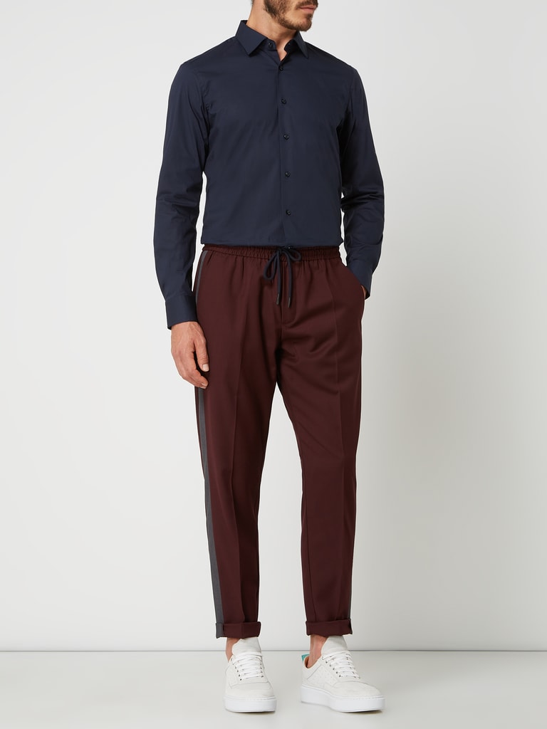 JOOP! Slim Fit Business-Hemd aus Popeline Modell 'Pierre' (marine) online kaufen