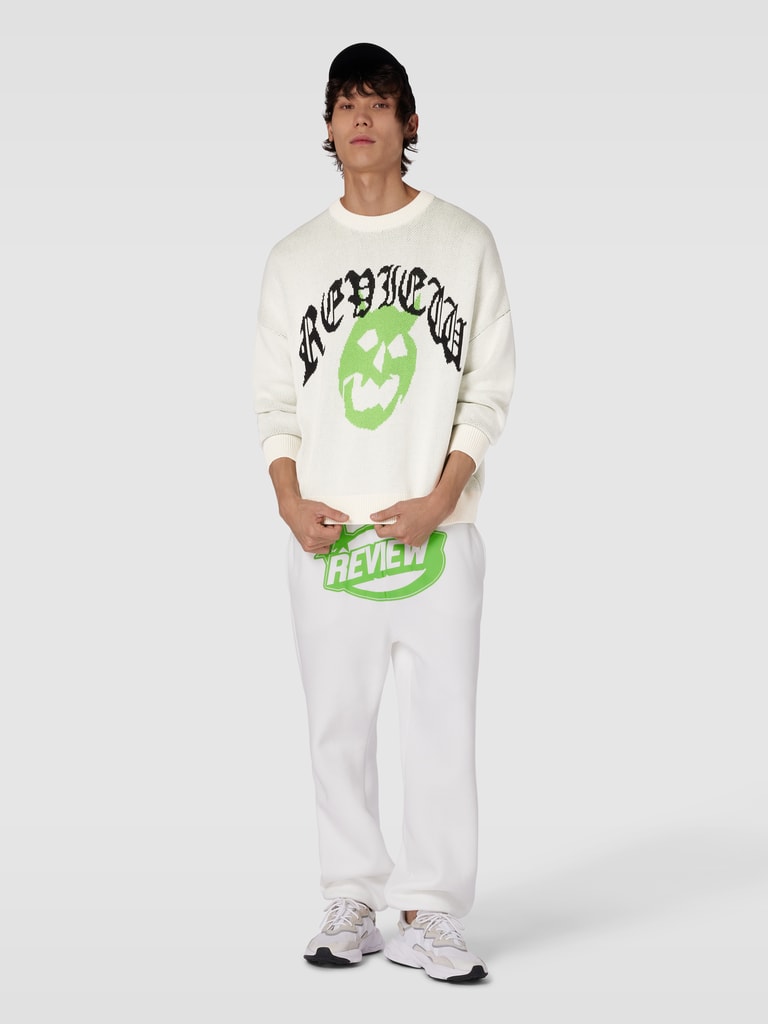 REVIEW Strickpullover mit DEVIL Print (ecru) online kaufen