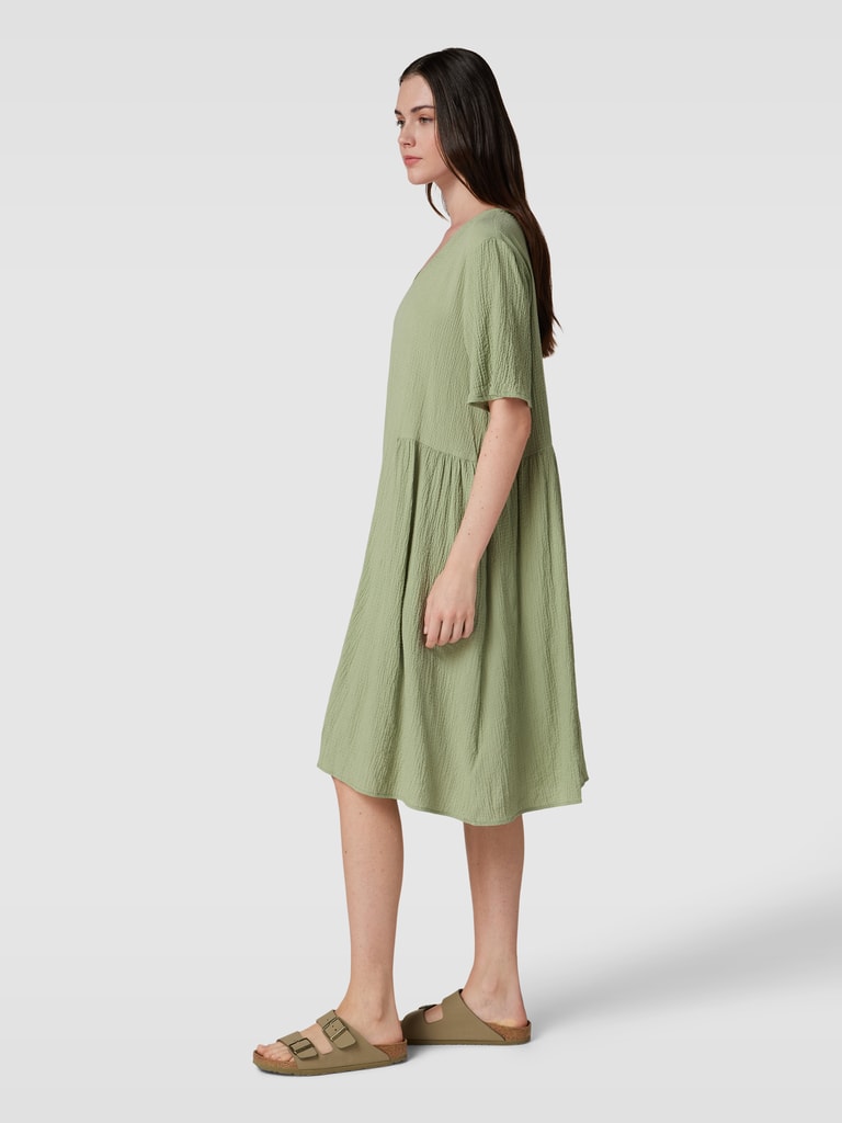 Soft Rebels Knielange jurk met structuurmotief, model 'Adaline' in ...