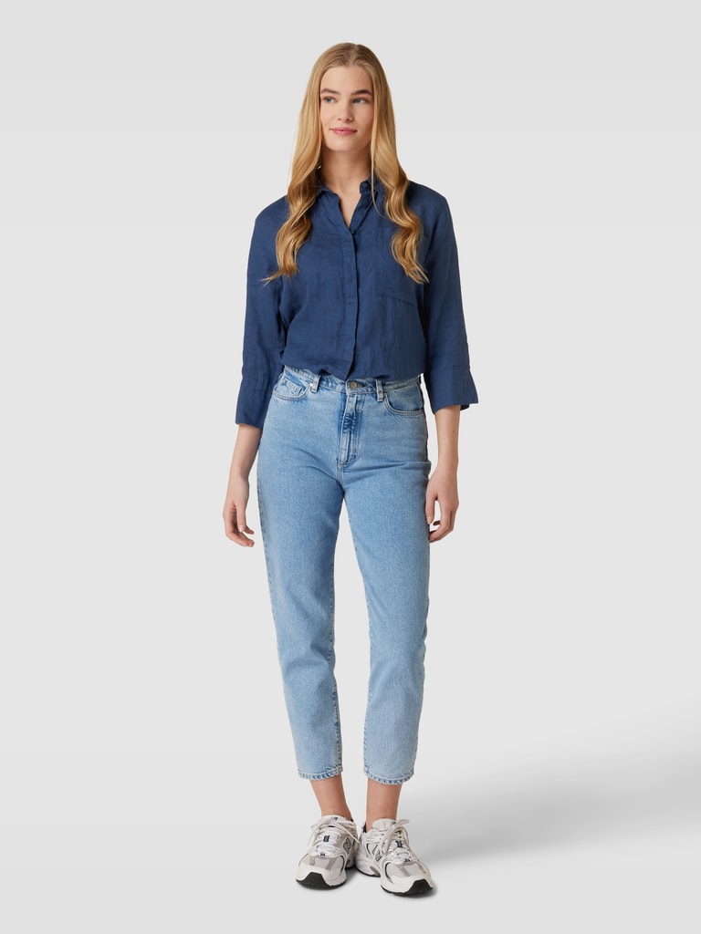 Brax Hemdbluse mit Kentkragen Modell 'VICKI' (marine) online kaufen