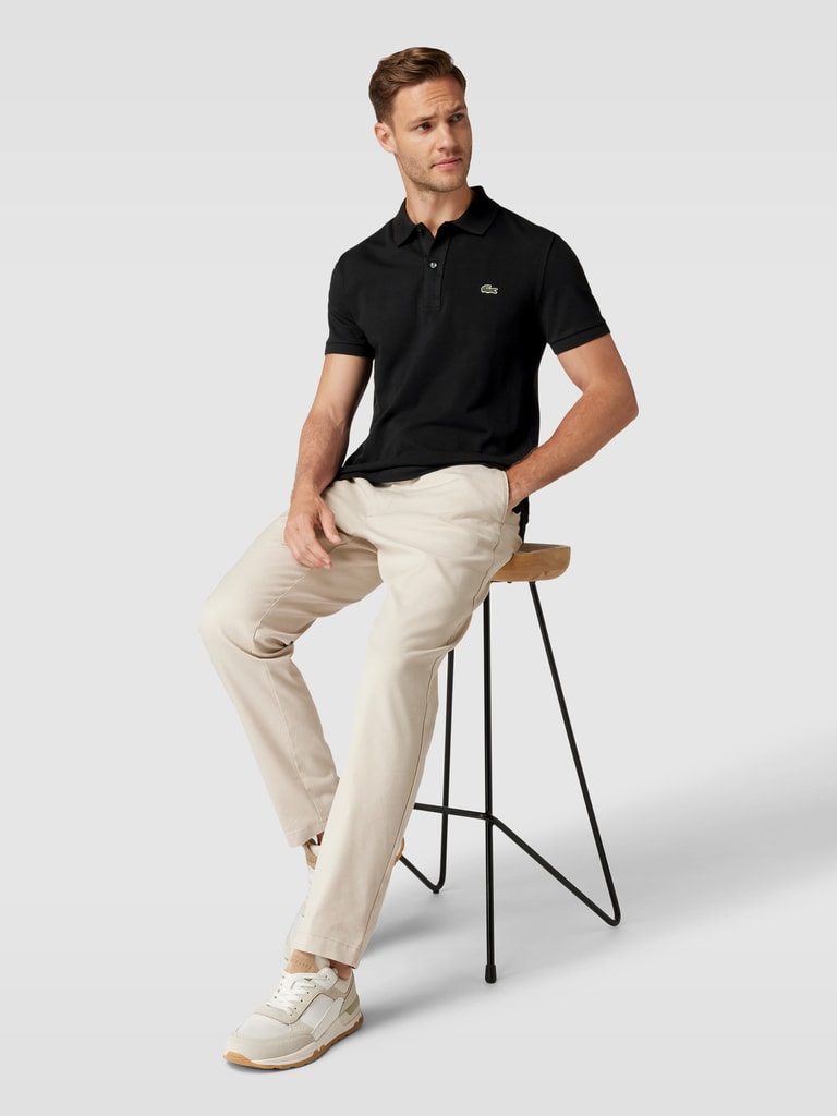Lacoste Poloshirt mit Logo-Stitching (black) online kaufen