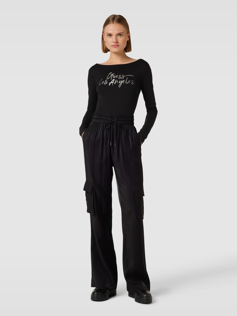 Guess Body mit Label-Print Modell 'HEVELINA' (black) online kaufen