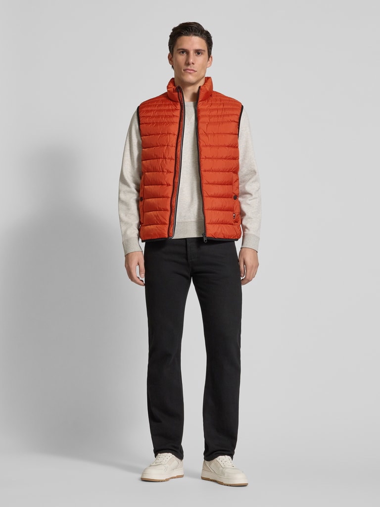 Tom Tailor Regular fit bodywarmer met waterafstotende functie in oranje ...