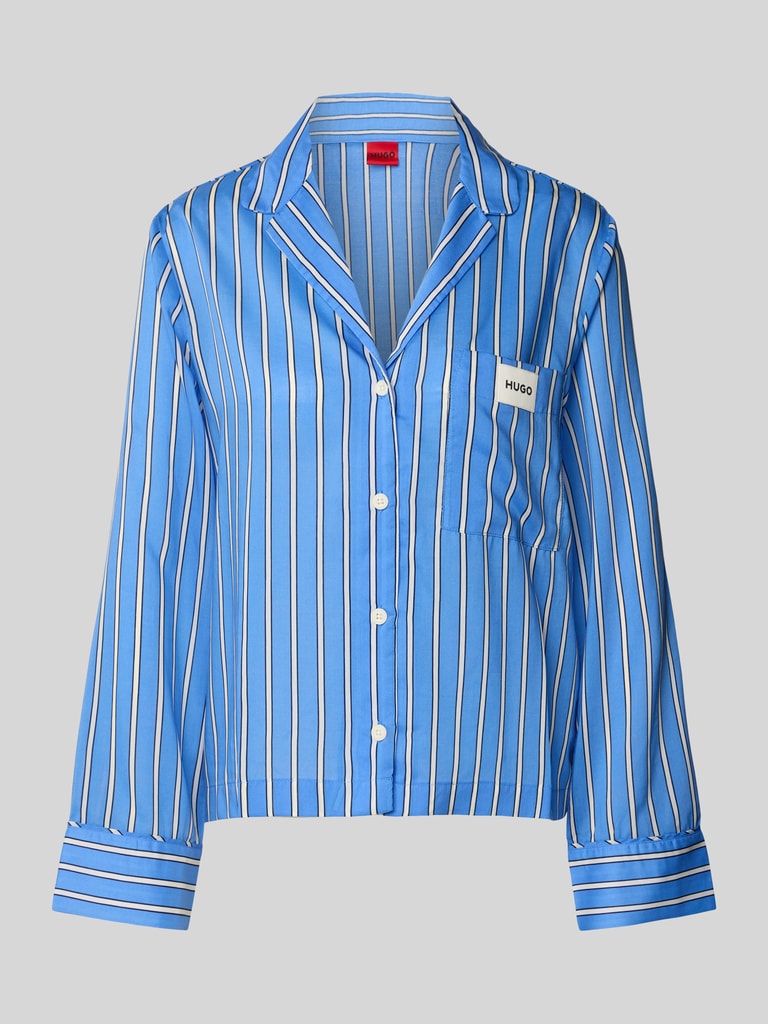 HUGO Pyjamatop van puur lyocell, model 'Kleo' in blauw online kopen | P&C