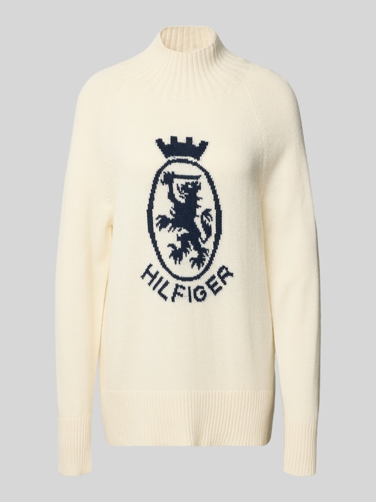 Tommy Hilfiger Regular Fit Strickpullover aus Woll-Baumwoll-Mix (weiss ...