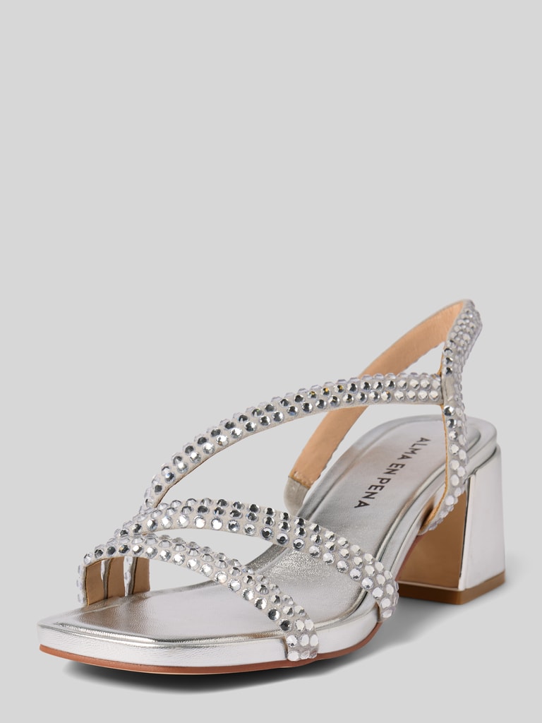 ALMA EN PENA Sandalette mit Ziersteinbesatz (silber) online kaufen