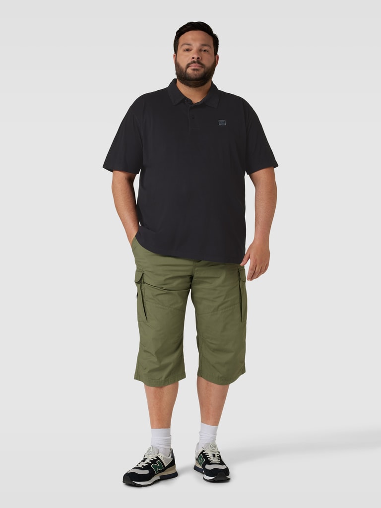 S.Oliver Plus PLUS SIZE Poloshirt mit Label-Patch (black) online kaufen