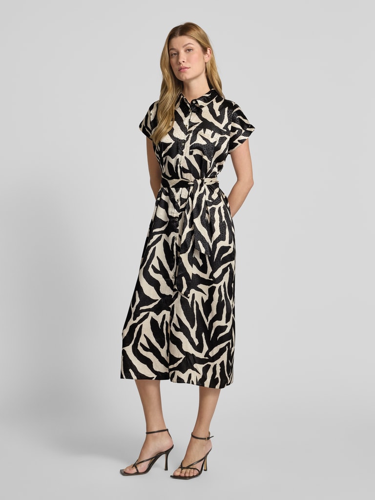 Apricot Midi-jurk met strikceintuur in zwart online kopen | P&C