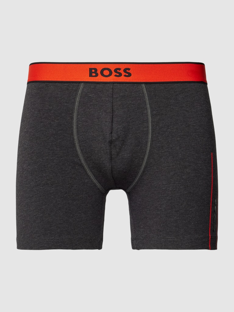 BOSS Trunks in Two-Tone-Machart mit elastischem Bund (dunkelgrau ...