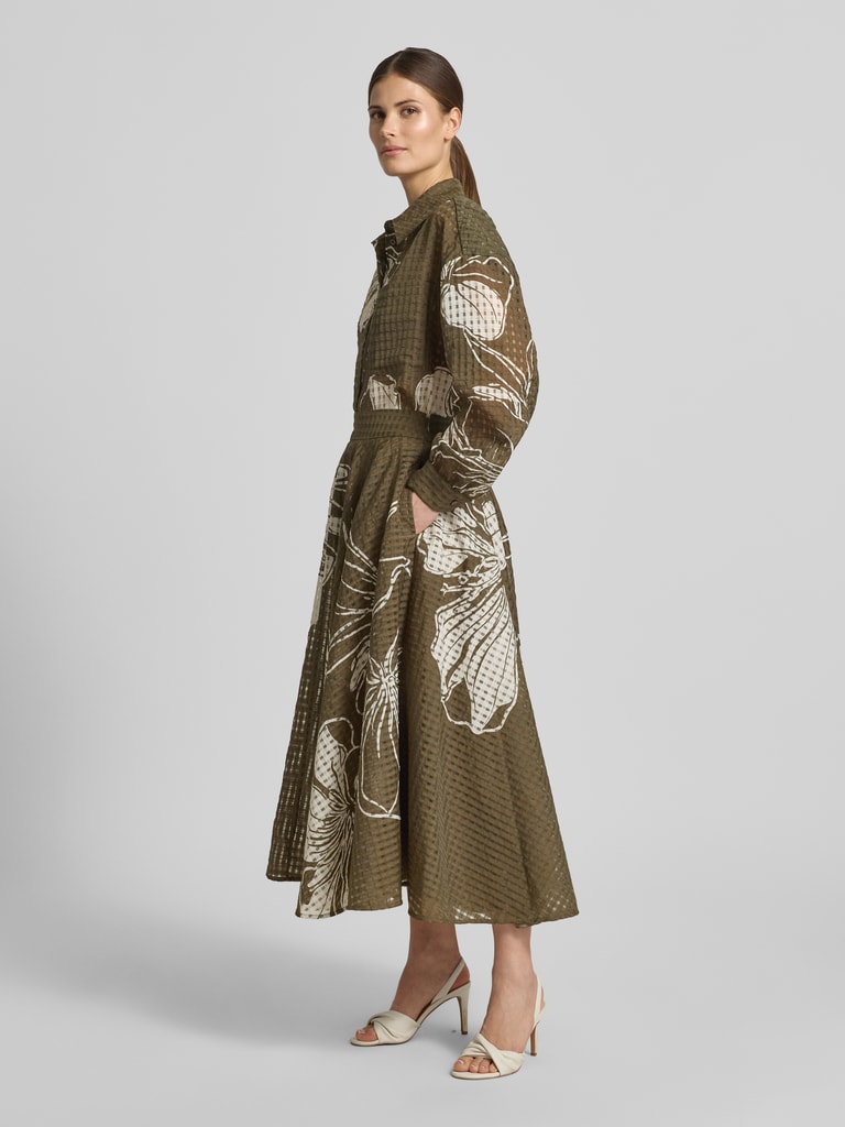 Essentiel Antwerp A-lijn midi-rok met stolpplooien aan de band model ...