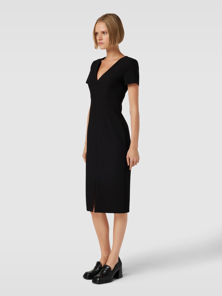 HUGO Etuikleid mit V-Ausschnitt Modell 'Kalamara' (black) online kaufen