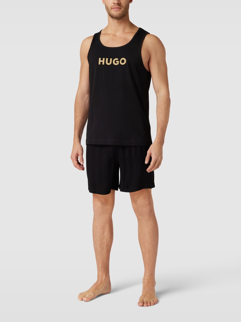 HUGO Tank Top mit Label-Print Modell 'Bay Boy' (black) online kaufen