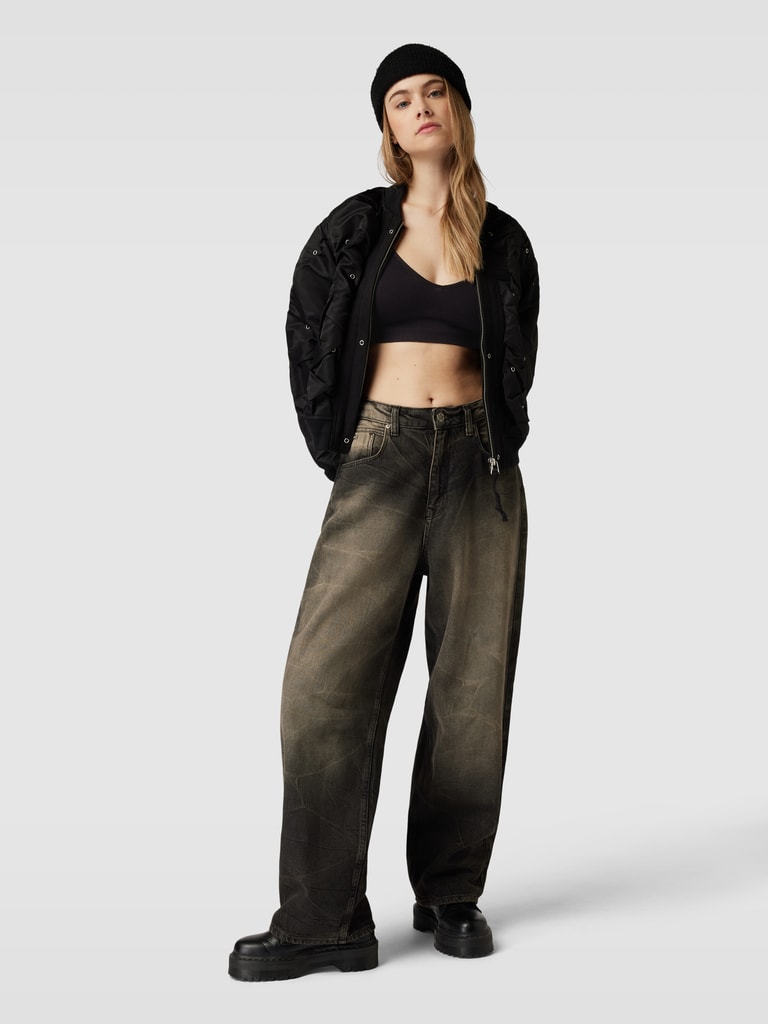 Only Crop Top in Ripp-Optik Modell 'VICKY' (black) online kaufen