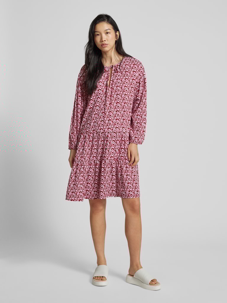 Esprit Mini-jurk met all-over bloemenprint, model 'CALUSA BEACH' in rood online kopen | P&C