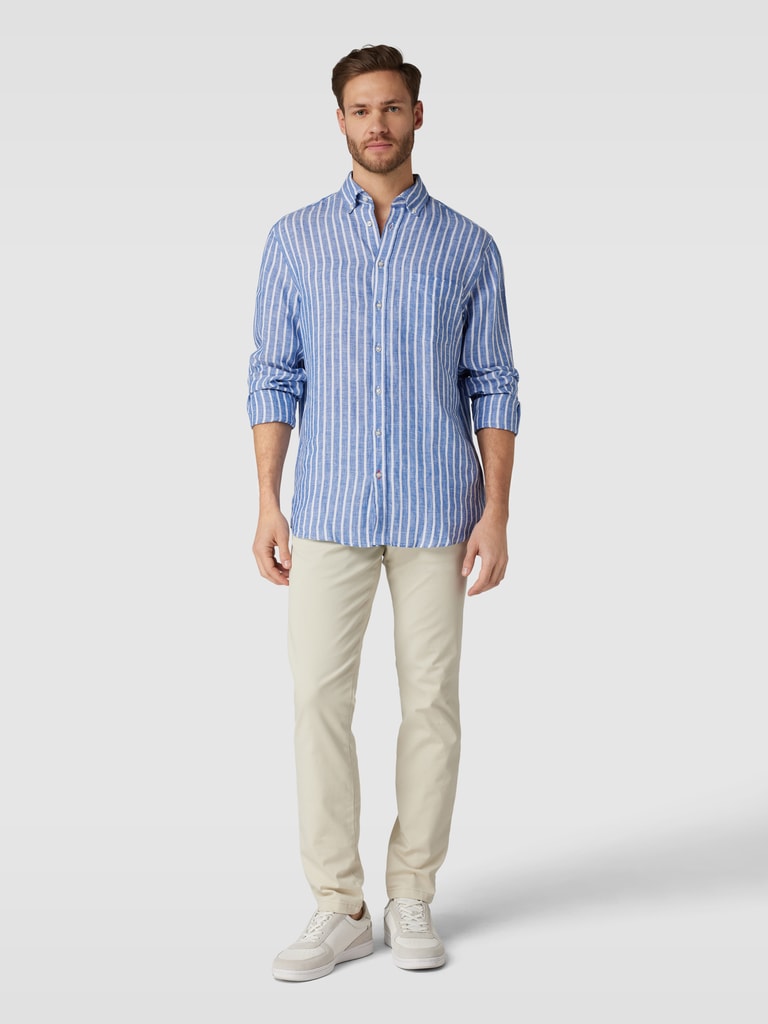 Christian Berg Men Slim Fit Freizeithemd mit Streifenmuster (royal ...